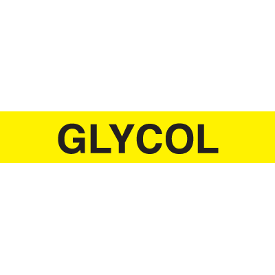 Economy Adhesive Pipe Markers-Glycol | Seton Canada | Seton.ca