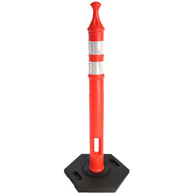 Reflective Grabber-Style Traffic Delineator Post | Emedco