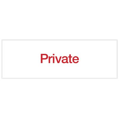 Private - Engraved Standard Wording Signs | Emedco