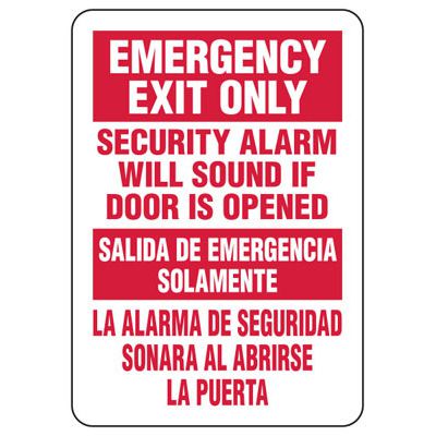 Emergency Exit Only Signs, Bilingual Exit Signs | Seton | Seton