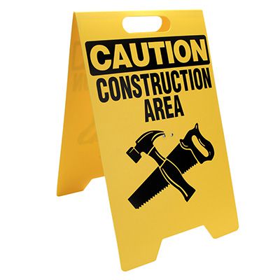Caution Construction Area Floor Stand | Emedco