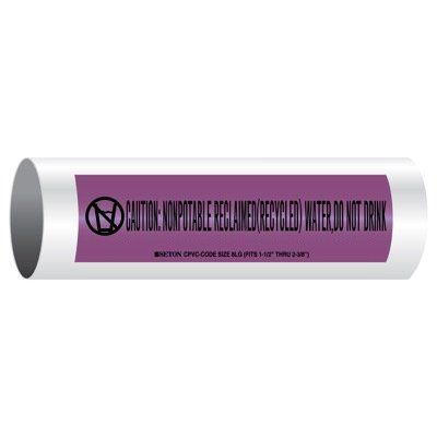 CPVC-Code Pipe Markers - Reclaimed Water | Seton