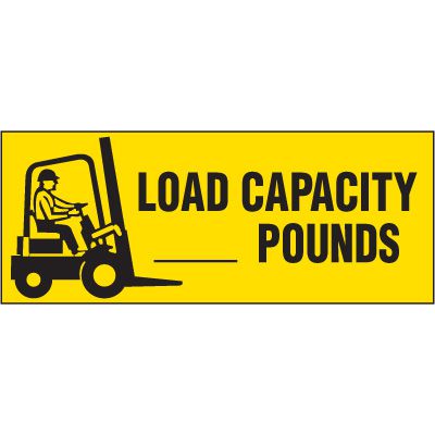 Load Capacity Label - Forklift | Emedco