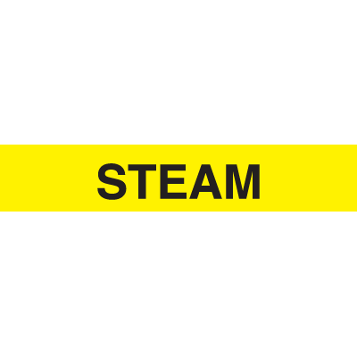 Seton Code™ Economy Self-Adhesive Pipe Markers - Steam | Seton