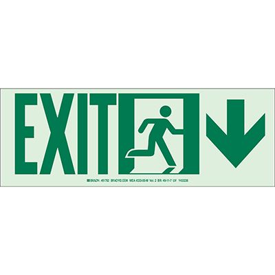 Exit To Street - Hi-Intensity Photoluminescent Signs (10Pk) | Seton.ca