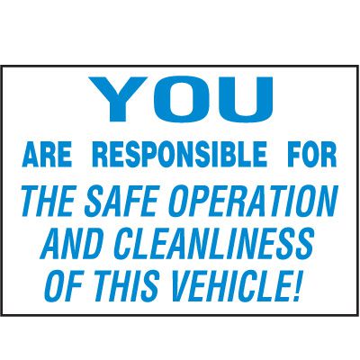 You Are Responsible Label | Emedco