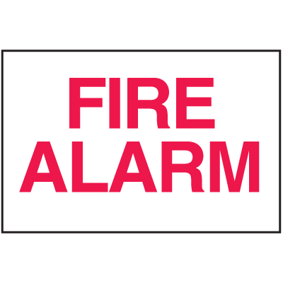 Fire Alarm Sign - Polished Plastic Sign|Seton Canada | Seton.ca