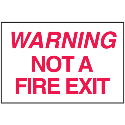 Not An Exit Signs | Seton