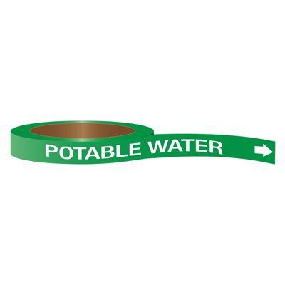 CPVC-Code Roll Form Pipe Markers - Potable Water | Seton