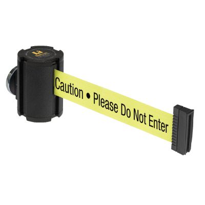 Beltrac Retractable Barriers, Wall Mount Barriers - Caution | Emedco