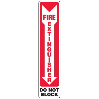 Fire Extinguisher Do Not Block Sign - Polished Plastic Sign | Seton
