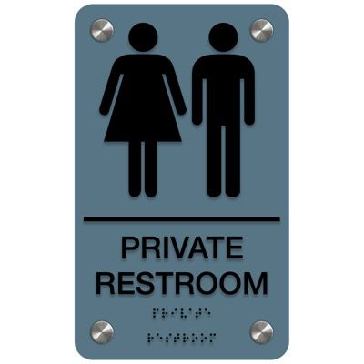 Private Restroom Signs - Premium Braille Signs, ADA Signs | Seton ...