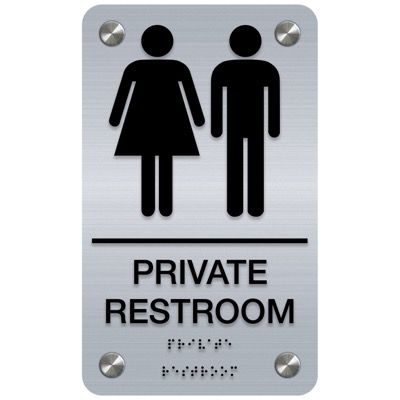Private Restroom Signs - Premium Braille Signs, ADA Signs | Seton | Seton