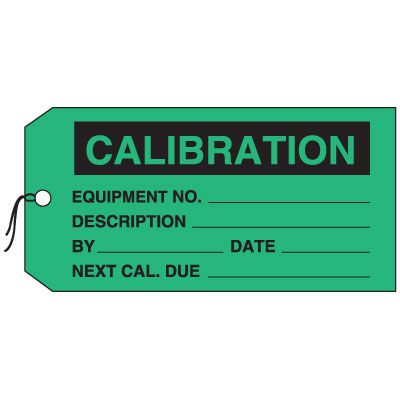 Production Control Tags - Calibration | Seton