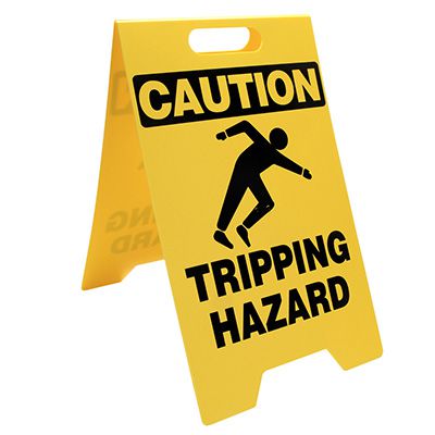 Caution Tripping Hazard Floor Stand | Emedco