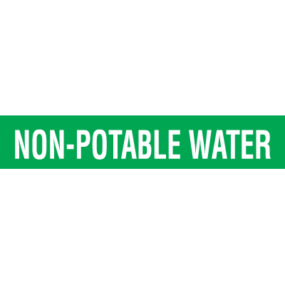 Economy Adhesive Pipe Markers-Non-Potable Water | Seton Canada