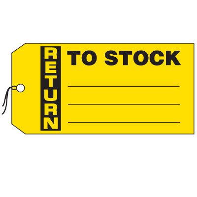 Production Control Tags - Return to Stock | Seton