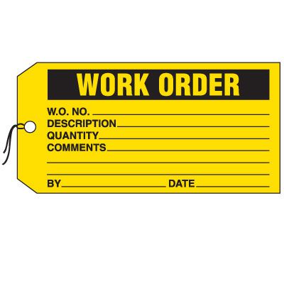 Work Order Production Status Tags | Emedco