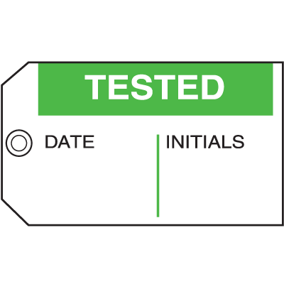 Maintenance Tags - Tested Date Initials | Emedco