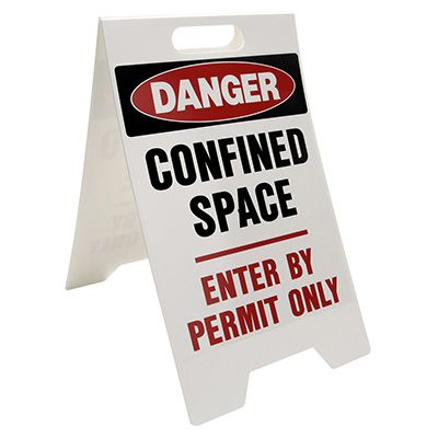 Confined Space Entry - Floor Stand, White | Seton
