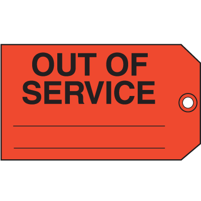 Out Of Service Maintenance Tags | Seton
