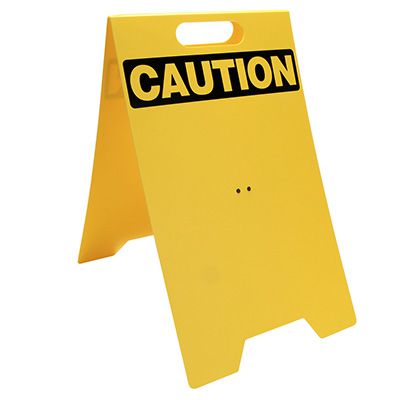 Caution Blank Portable Floor Stand | Emedco