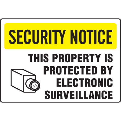 Extra Large Restricted Area Signs - Security Area Property Protected By ...