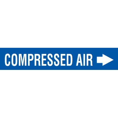 Seton Code™ Economy Self-Adhesive Pipe Markers - Compressed Air | Seton