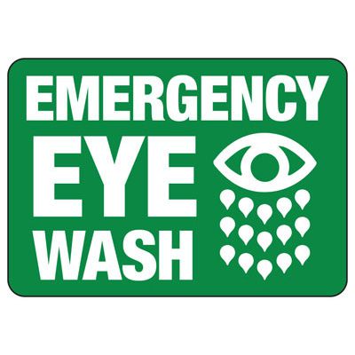 Eyewash & Emergency Shower Signs | Safety First | Emedco