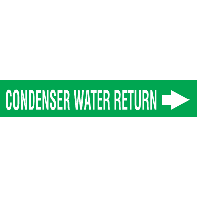 Economy Adhesive Pipe Markers-Condenser Water Return | Seton Canada ...
