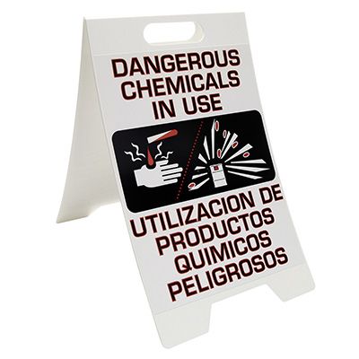 Floor Stand Signs - Chemicals in Use | Seton