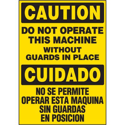 OSHA Bilingual Safety Labels & Decals | Emedco