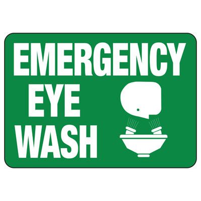 Eyewash & Emergency Shower Signs | Safety First | Emedco