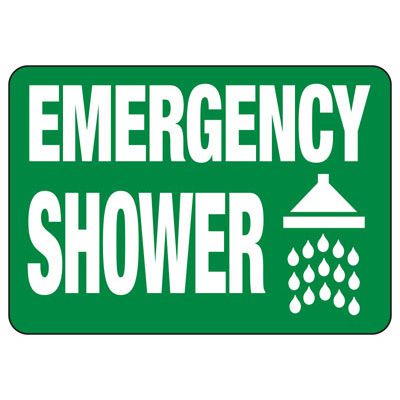 Emergency Shower Sign | Emedco
