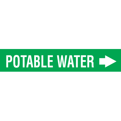 Potable Water Pipe Markers | Seton Code™ Economy Labels | Seton