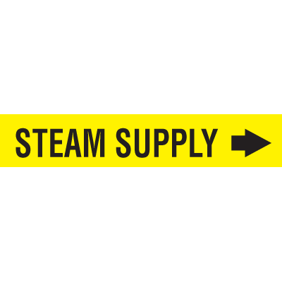 Seton Code™ Economy Self-Adhesive Pipe Markers - Steam Supply | Seton