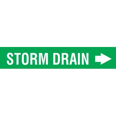 Storm Drain - Economy Self-Adhesive Pipe Markers | Emedco