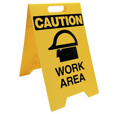 Heavy-Duty Floor Stand Signs - Work Area | Seton