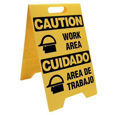 Caution Work Area Portable Floor Stand | Emedco
