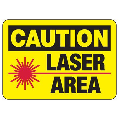 Caution Laser Area Sign | Emedco