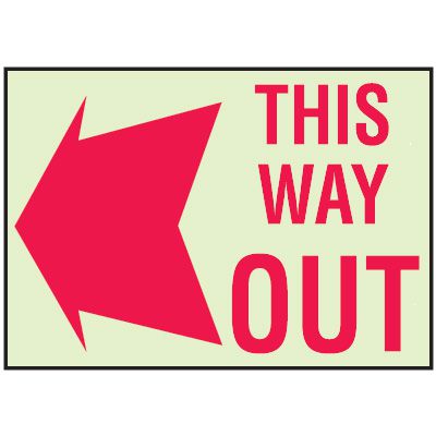 Luminous Path Marker Signs - This Way from Seton.ca, Stock items ship ...