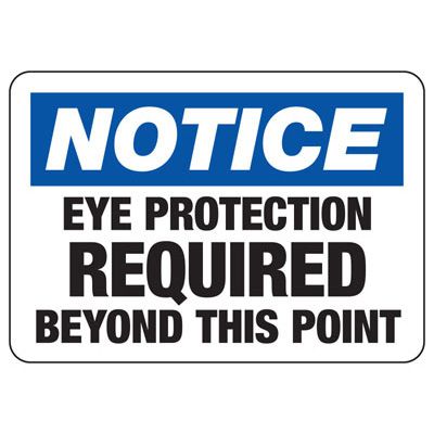 OSHA & ANSI Eye Protection Signs | Safety Glasses & Goggles | Emedco