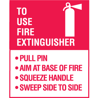 Mini Fire Extinguisher Decals - To Use Fire Extinguisher|Seton Canada ...