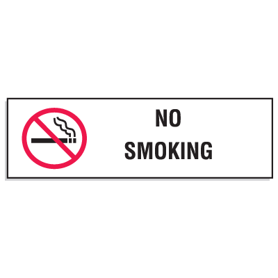 Mini No Smoking Signs - 3"W x 10"H (w/Graphic)|Seton Canada | Seton.ca