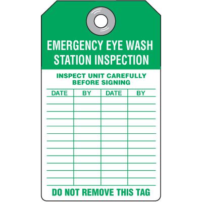 Emergency Eyewash Station Tag|Seton Canada | Seton.ca