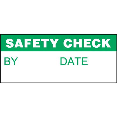 Safety Check Miniature Labels | Seton | Seton