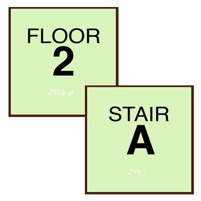 Custom Glow-in-Dark Stair & Floor Signs | Seton