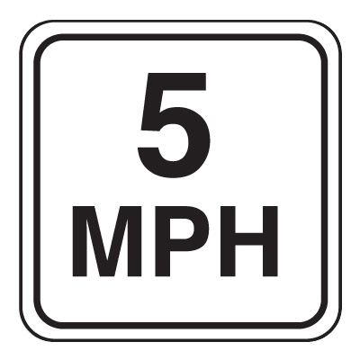 Mini Speed Limit Signs - 5 MPH | Seton