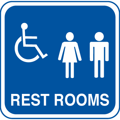 Handicap Accessible Rest Room Signs | Emedco