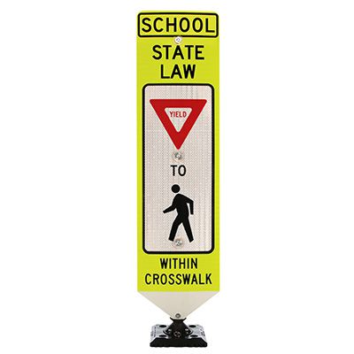 School State Law Yield To Pedestrians Within Crosswalk Signs | Seton